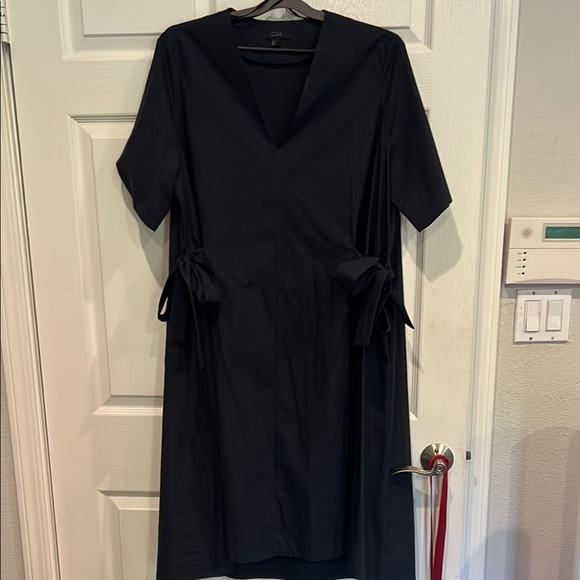 COS | Dresses | Cos French Navy Side Tie Sheath Dress Vneck | Poshmark
